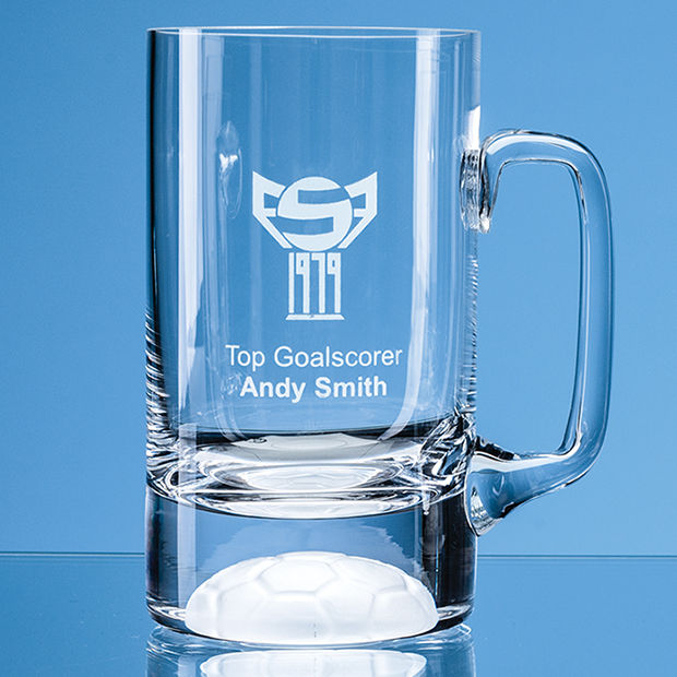 Personalised Football Pint Glass Tankard